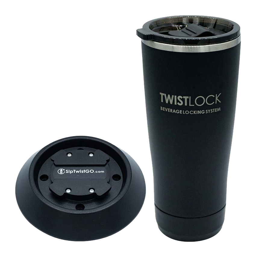 TwistLock Beverage Locking System Flat Mount and Tumbler Combo Pack ...